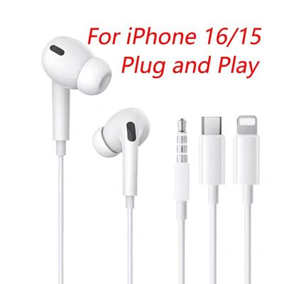 Three Generations Wired Headphones For iPhone17 16 15 14 13