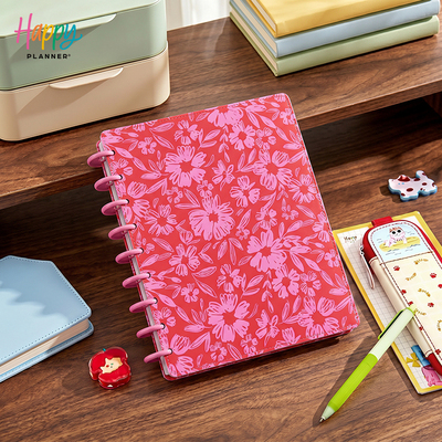【夏花纪事】THE HAPPY PLANNER中号B5仪表盘特殊封皮手帐本12个月自填日期蘑菇环活页本进口文创ins送礼