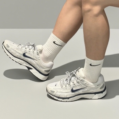 Nike P-6000 复古 防滑耐磨 低帮 跑步鞋 白银男女同款FN7509-029