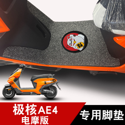 适用2025款极核AE4max MY25脚垫电动车踏板改装加厚防水丝圈脚垫
