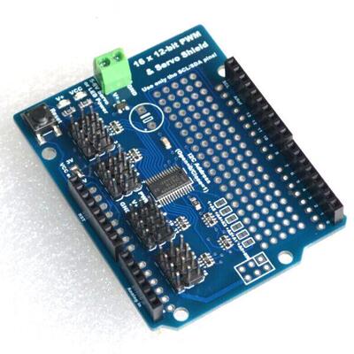 16-Channel 12-bit PWM/Servo Shield 16路舵机驱动模块