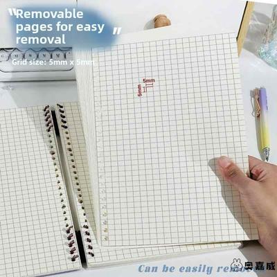 像素画方格笔记本B5活页可拆卸素描本小方格本涂鸦大号A4初中生用