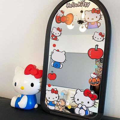 hellokitty镜子贴纸diy改造材料凯蒂猫遮挡装饰小图案墙贴装饰画