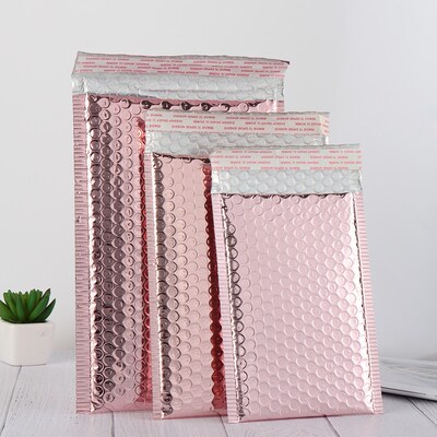 5Pc Gold Bubble Envelope Foam Foil Shipping Mailing Bag Wat