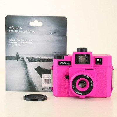 Holga 120 GCFN Pink Medium Format Film Camera Glass Lens Lo