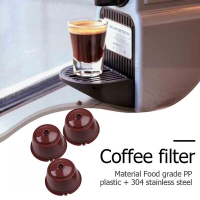Upgraded 3pcs Coffee Capsule Filters  for Dolce Gusto Refill