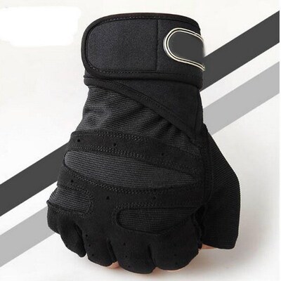 Half  Fitness Gloves Weight Lifting Gloves Protect Wrist Gym