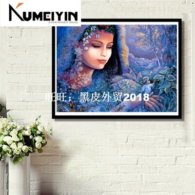 5D DIY Partial Diamond Painting Cross Stitch Beauty Girl and