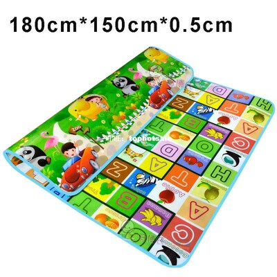 180*150*0.5cm English Letter Soft Play Mat Baby Carpet Infan