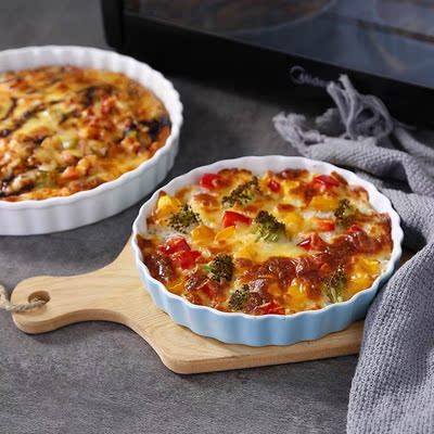 Pizza pan ceramic household microwave oven dedicated plate