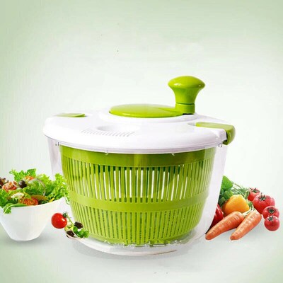 Manual Grips Salad Spinner Lettuce Greens Washer Dryer Drain