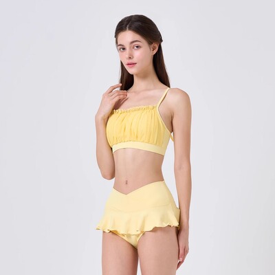 糖果色网纱polewear套装钢管舞服短裤美背专业防走光运动背心上衣