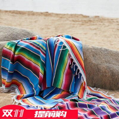 cotton style beach towel美式风格桌布沙滩垫海边沙滩巾毯子浴巾