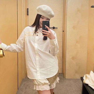 marchen俏皮可爱宽松通勤衬衫女