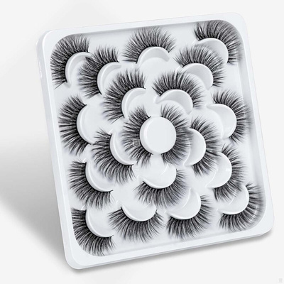 10 Pairs 3D Soft Faux Mink False Eyelashes Natural Messy