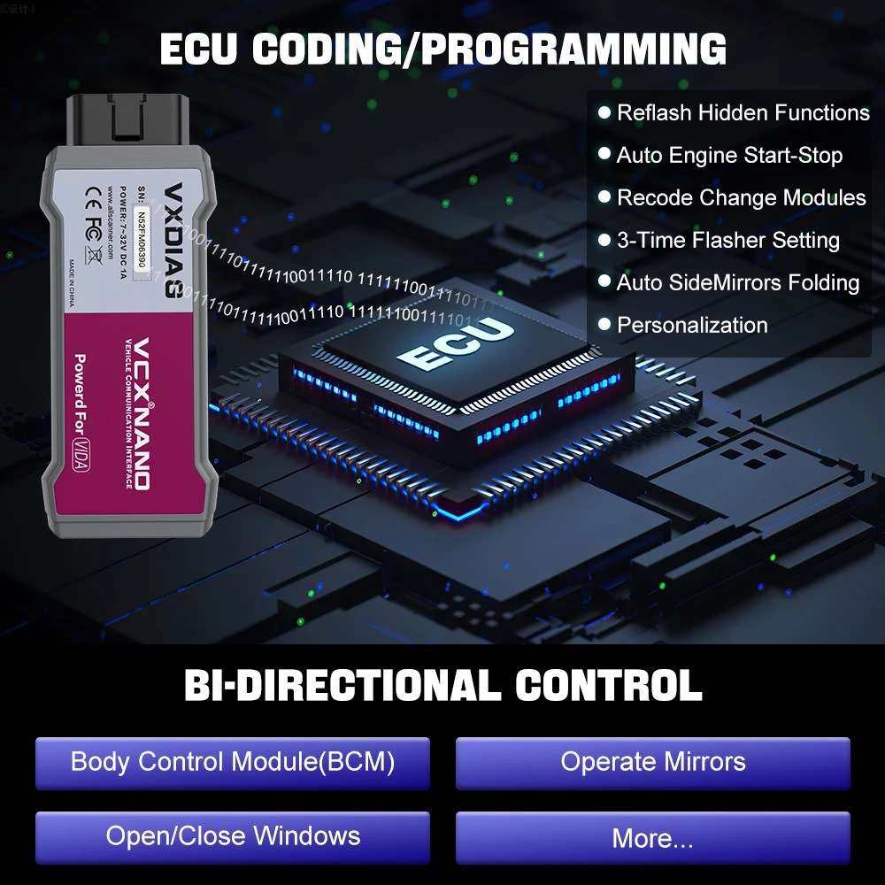 VXDIAG VCX NANO for Renault Can Clip Car Diagnostic J2534