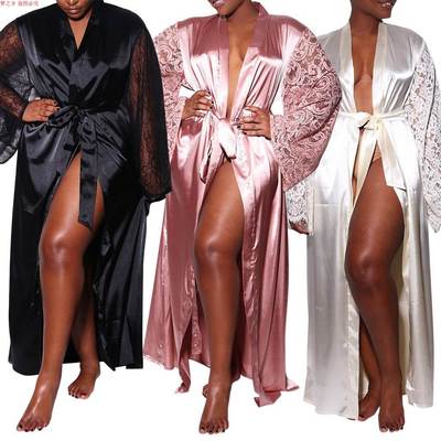 L-5xl Large size ladies sexy fashion lace fun dress大码睡袍