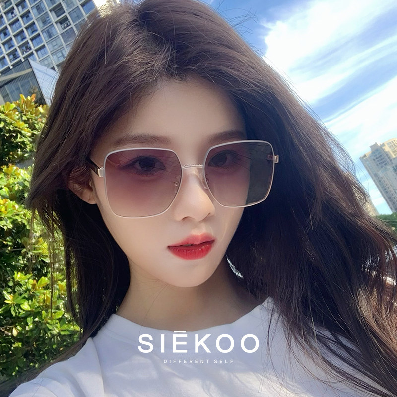 复古茶色墨镜防紫外线强光偏光太阳镜女高级感大框显脸小潮流ins