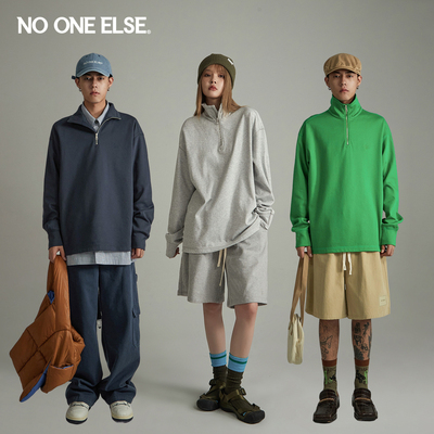 nooneelse简约纯色长袖