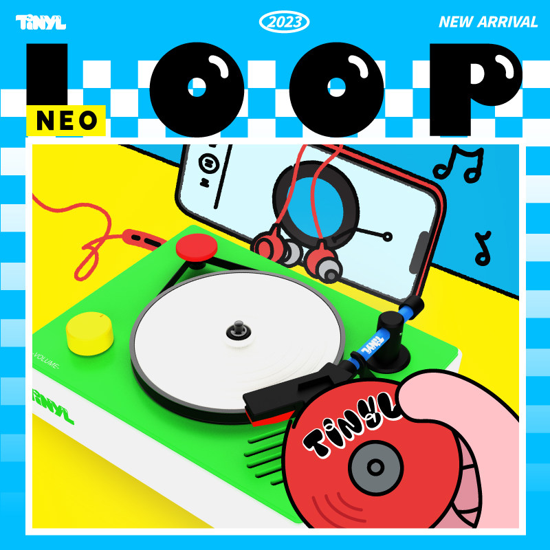 TINYL neo LOOP焕新复古3寸黑胶唱片机蓝牙音箱送男女友节日礼物_虎窝淘