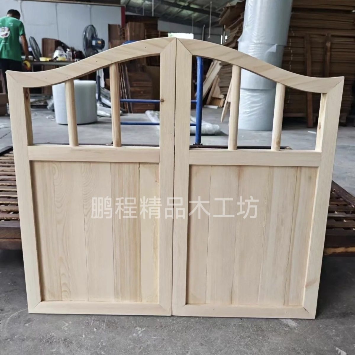 防腐木庭院小院门木制双开门篱笆菜园门木围栏花园门双扇门