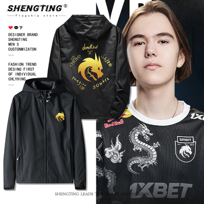 TeamSpirit战队TS绿龙CSGO夺冠donk签名同款连帽夹克男秋冬季外套