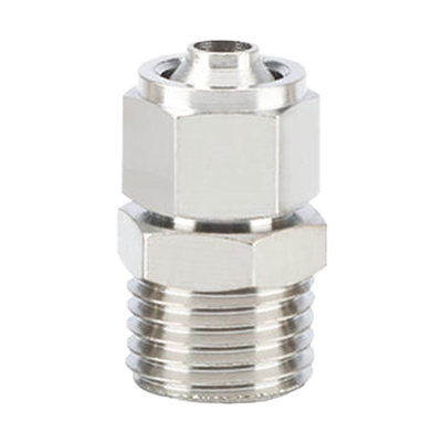 全铜快拧接头PC4/6/8/10/12/14/16-M5/01/02/03/04/06G外螺纹直通