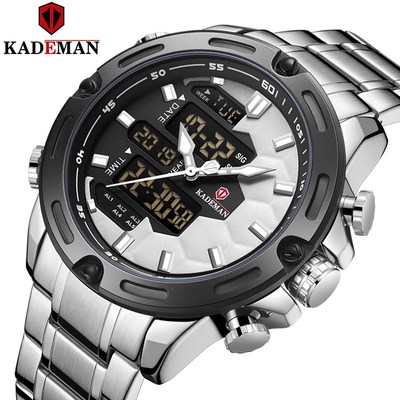 KADEMAN Mens Watch Quartz Analog LCD Digital Luxury Fashion