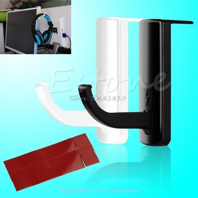 New Headset Headphone Holder Hanger Wall PC Monitor Stand Fo