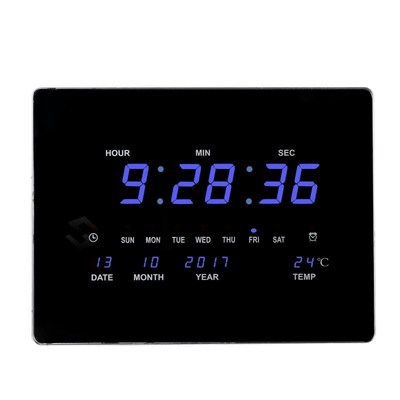 Large Digital Wall Clock Modern Design for Living Room Lumin