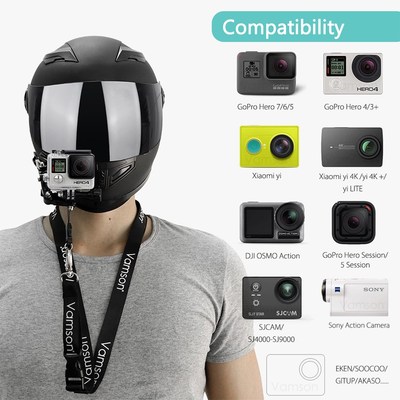 Vamson Accessories for Gopro Hero 8 7 6 5 Kit Helmet 4 Way A