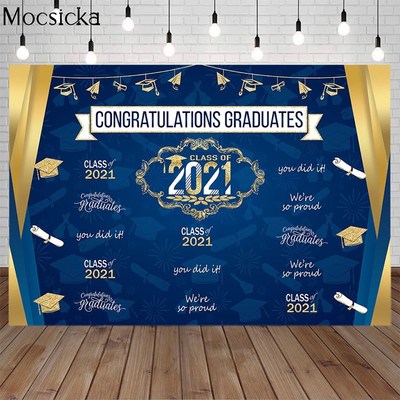 2021 Congratulations Graduates Party Background Photography