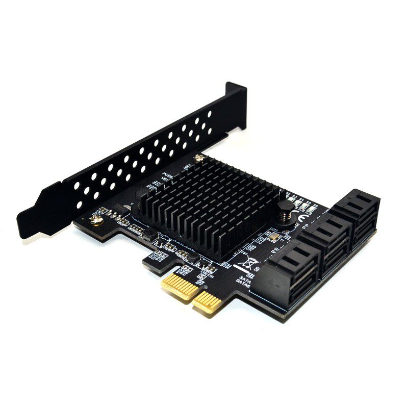 Marvell 88SE9215 chip 6 ports SATA 3.0 to PCIe expansion Car_虎窝淘