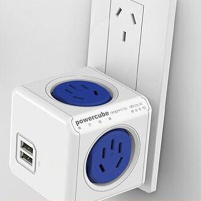 Creation Power Cube Socket Dual USB Ports Adapter Expandabl
