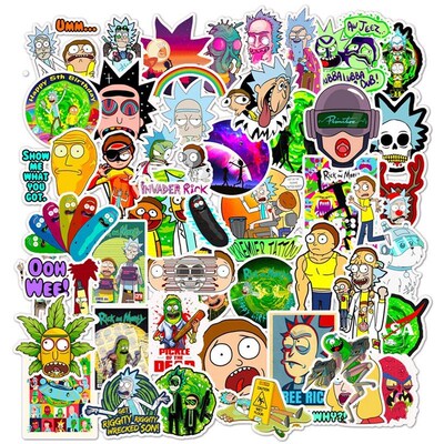 50 Pcs Lots/Set Cartoon Sticker of Ricky and Morty  for Chi