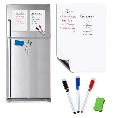 Flexible Magnetic Whiteboard Fridge Magnets Dry WIPE White B