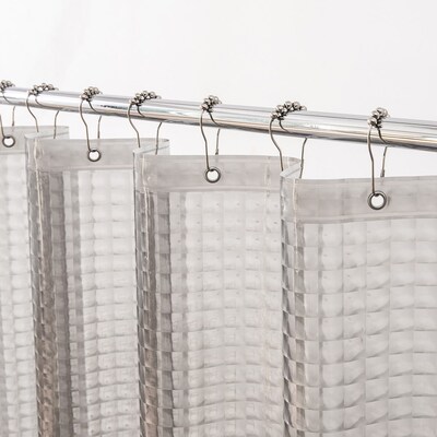 Heavy Duty 3D Eva Clear Shower Curtain Liner Set for Bathroo