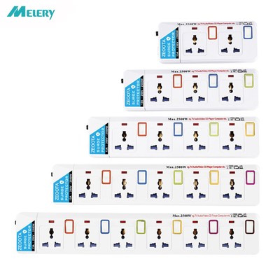 Extension Lead Power Strip Cord Individual Switched Outlet O