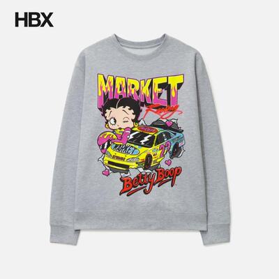 Market Betty Boop Racing Sweatshirt 无帽卫衣男HBX
