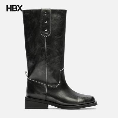 Deinet Natural Leather Biker Boots 靴女HBX