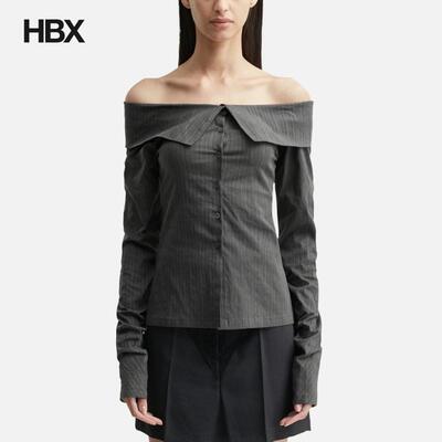 NACHE Striped Off Shoulder Shirt 长袖衬衫女HBX