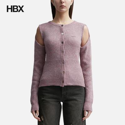 Lesugiatelier CUT-OUT MOHAIR CARDIGAN 保暖针织开衫女HBX