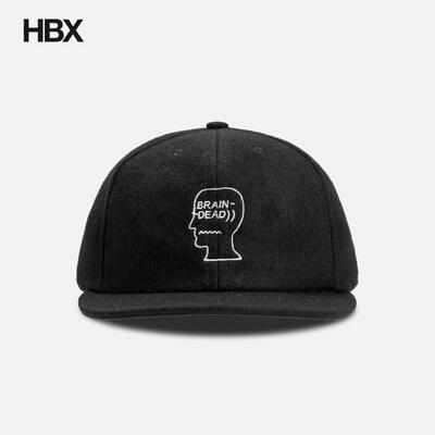 Brain Dead Flannel Logohead 6 Panel Hat 鸭舌帽男HBX
