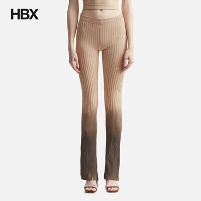 Andreadamo Printed Ribbed Knit Flare Pants 长裤休闲裤女HBX