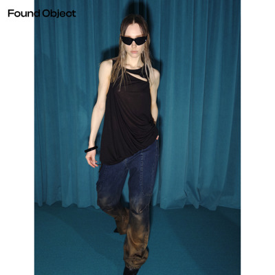 Found Object 不对称刀锋切口立裁背心裙 Asymmetric Draped Tank