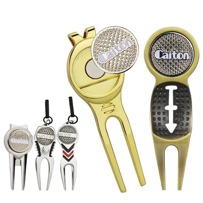 1Pc Steel Golf Divot Repair Tool Pitch Groove Cleaner Golf P