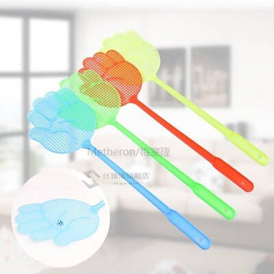 1Pcs Cute Palm Pattern Plastic Fly Swatter Lightweight House