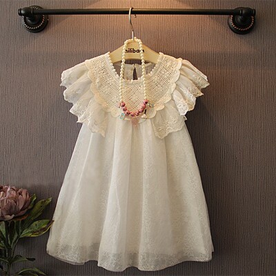 2016 new Summer Girls Kids Fly sleeve super soft delicate l