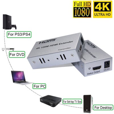 4K HD 120M HDMI-compatible Extender TCP IP UTP Rj45 Network