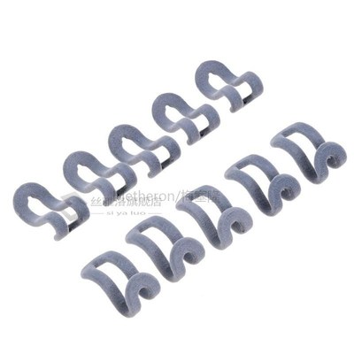 10PCS/Lot Mini Flocking Cloth Hanger Hook Clothes Easy Hange